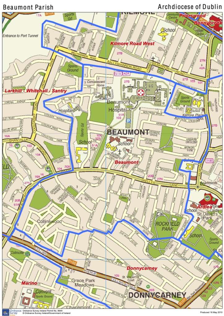 Parish Boundary Map - Beaumont Parish